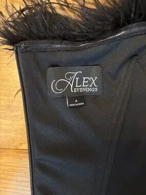 Alex Evenings | Dresses | Alex Evenings Gown Wboa Feathers | Poshmark